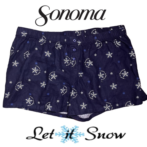 Sonoma | Intimates & Sleepwear | Sonoma Navy Blue Snowflake Pajama ...